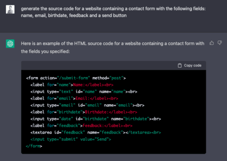 How Chat GPT can help you create your website