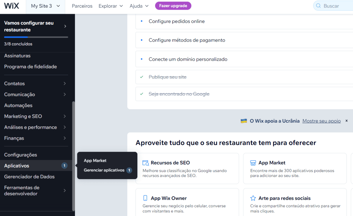 O que é Wix App Market?